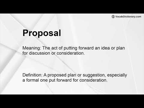 Proposal Meaning