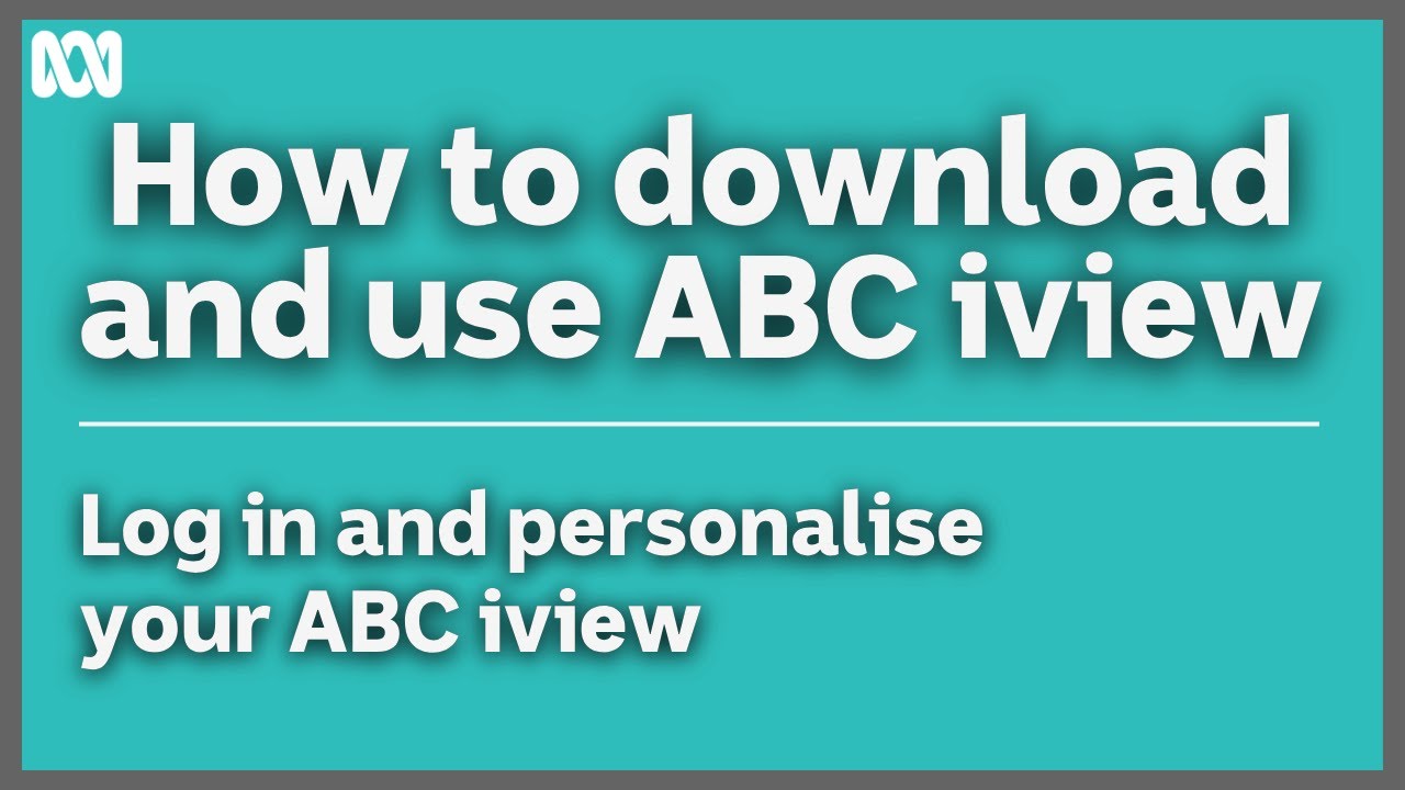 How to log in and personalise your ABC iview