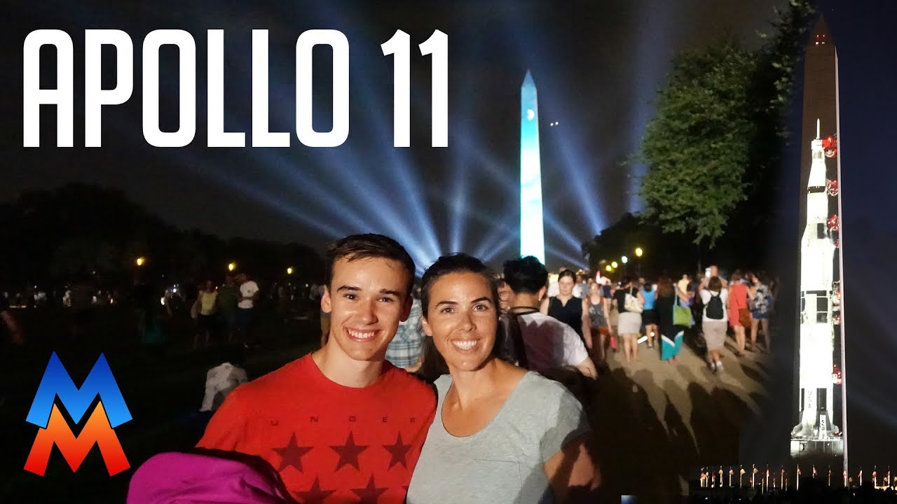 APOLLO 11 Projected onto the Washington Monument - Incredible! | Morgan Madness