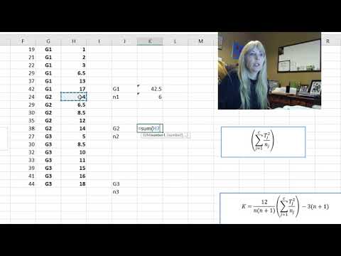 MS3043 Kruskal-Wallis K NonParameteric Test