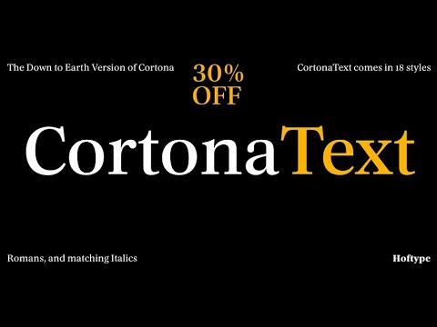 Cortona Text: A Modern Take on Transitional Typefaces
