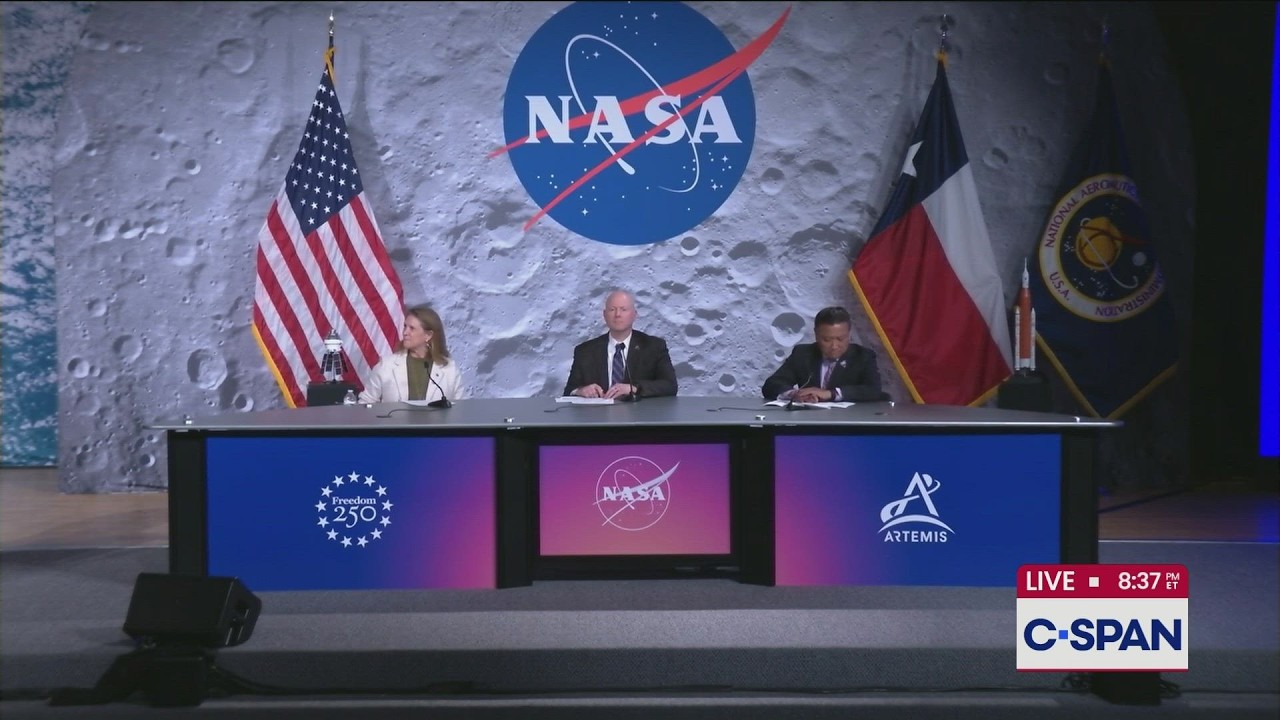 NASA Holds News Conference After Artemis II Launch