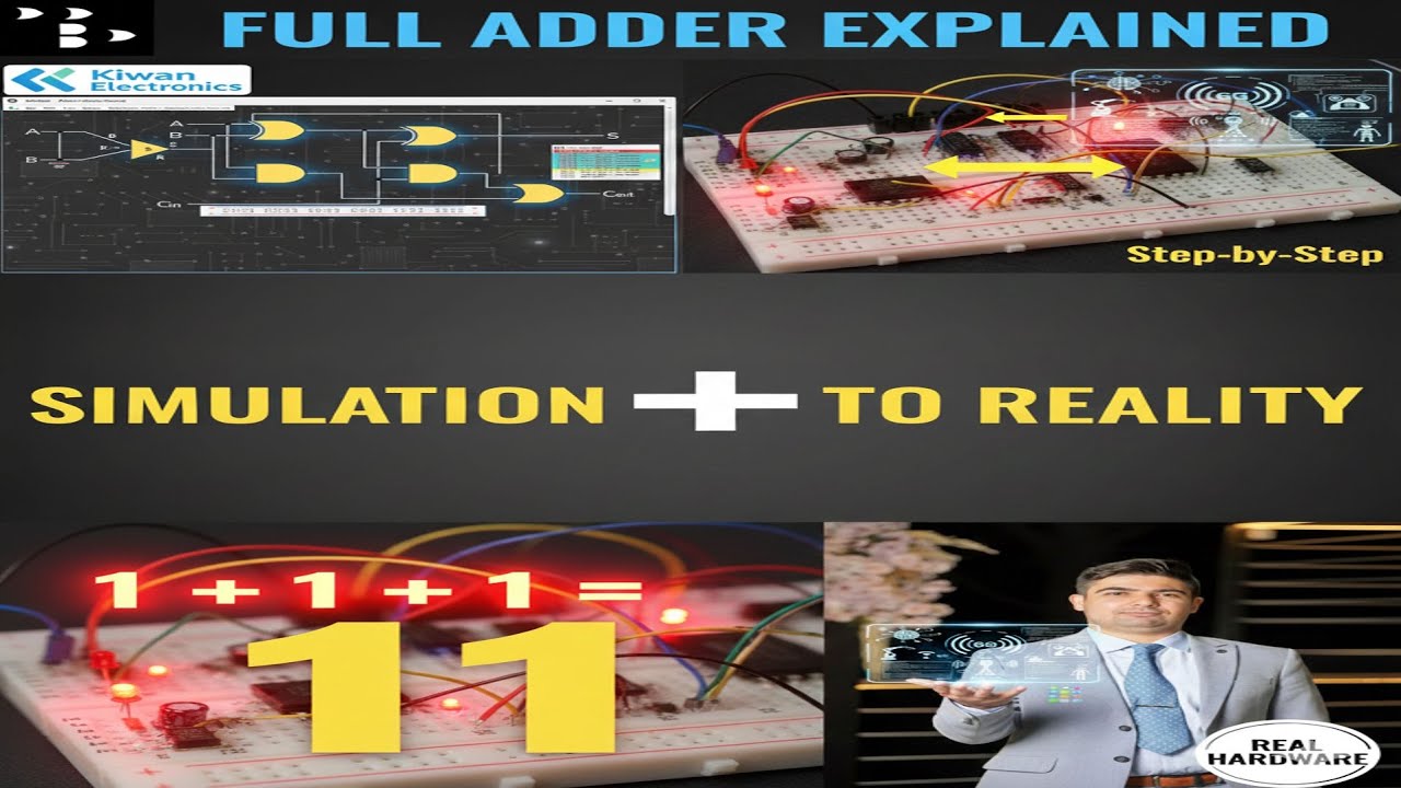 Full Adder Circuit Design Explained | Gates, Truth Table & Hands-On Build