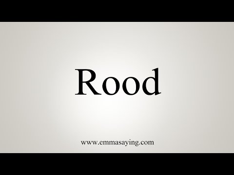 How To Say Rood