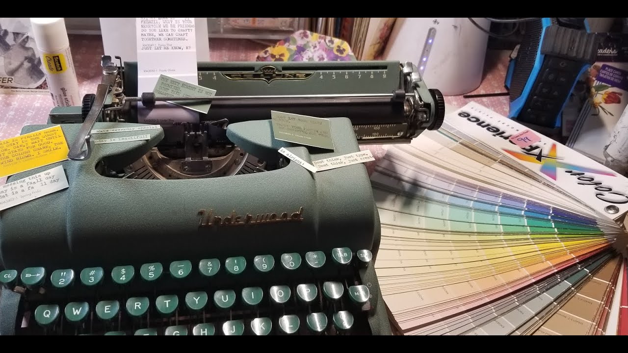 Upcycle sample paint coloring cards to create typed tags, quotes, phrase, words and more.