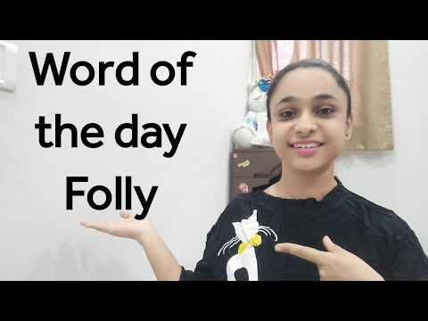 Word of the day - Folly | Enhance English vocabulary | Road to library