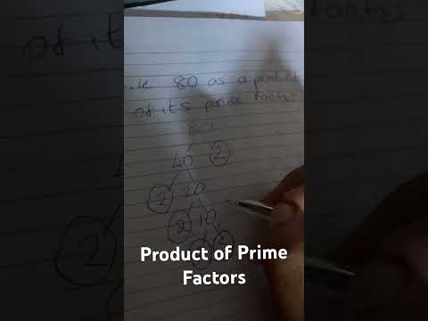 Product of Prime Factors! Writing 80 as a Product of Prime Factors!! #gcse #ks3maths #gcse2023 #ks4