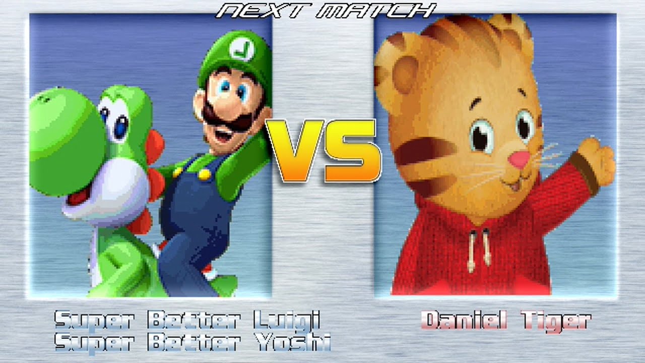 M.U.G.E.N BATTLES | Luigi/Yoshi vs Daniel Tiger | Super Mario Bros. vs Daniel Tiger's Neighborhood