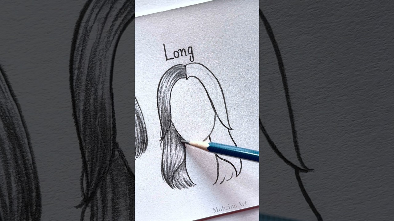 How to draw hair #shorts #craft #art #drawing #crafts #satisfying