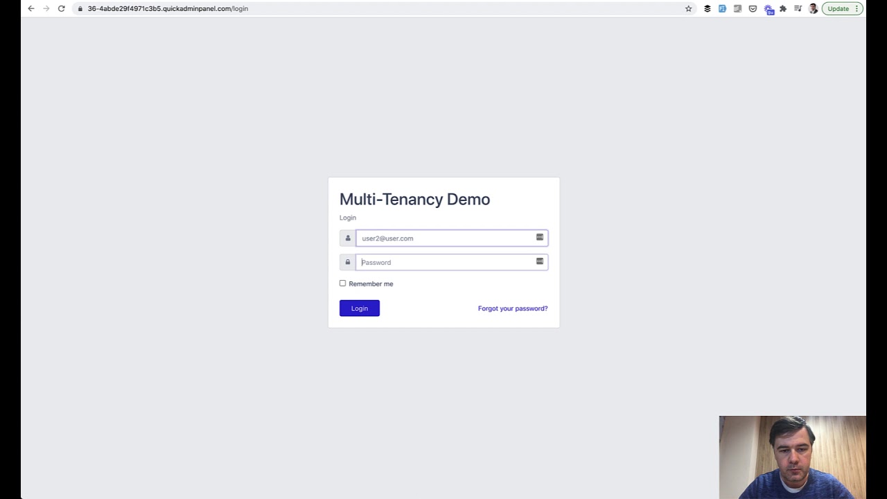 QuickAdminPanel: Module Multi-Tenancy Demo
