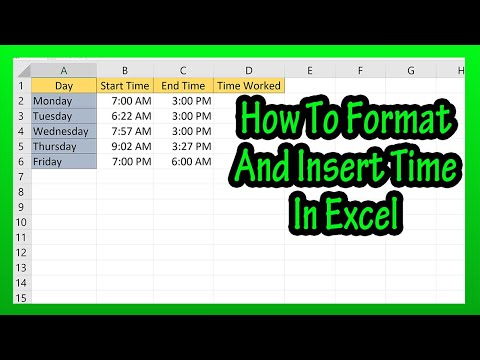 How To, Steps To Format And Insert Time (AM, PM) Values In Cells, In Excel Explained