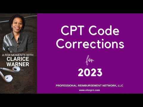 CPT Code Corrections for 2023 That You Need to Know