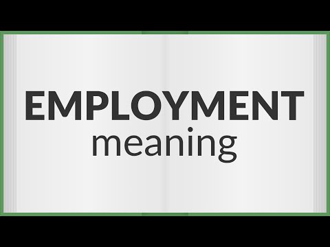 Employment | meaning of Employment