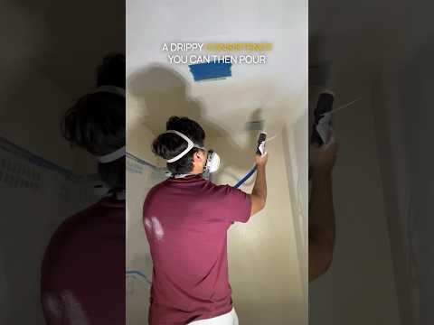 How to apply orange peel texture #drywall #texture #diy