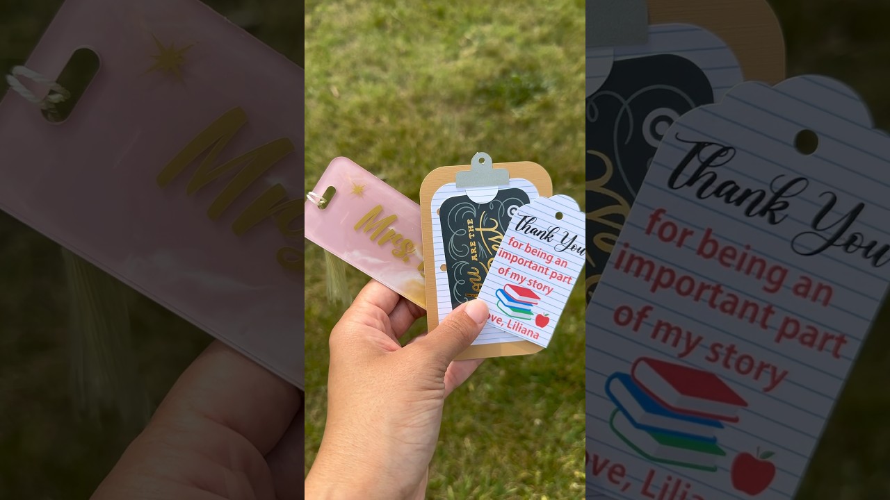 End of year Teacher Gifts #diy #acrylic #craft #diycrafts #handmade #tutorial #teacher #gift