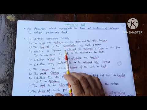 partnership deed meaning in tamil