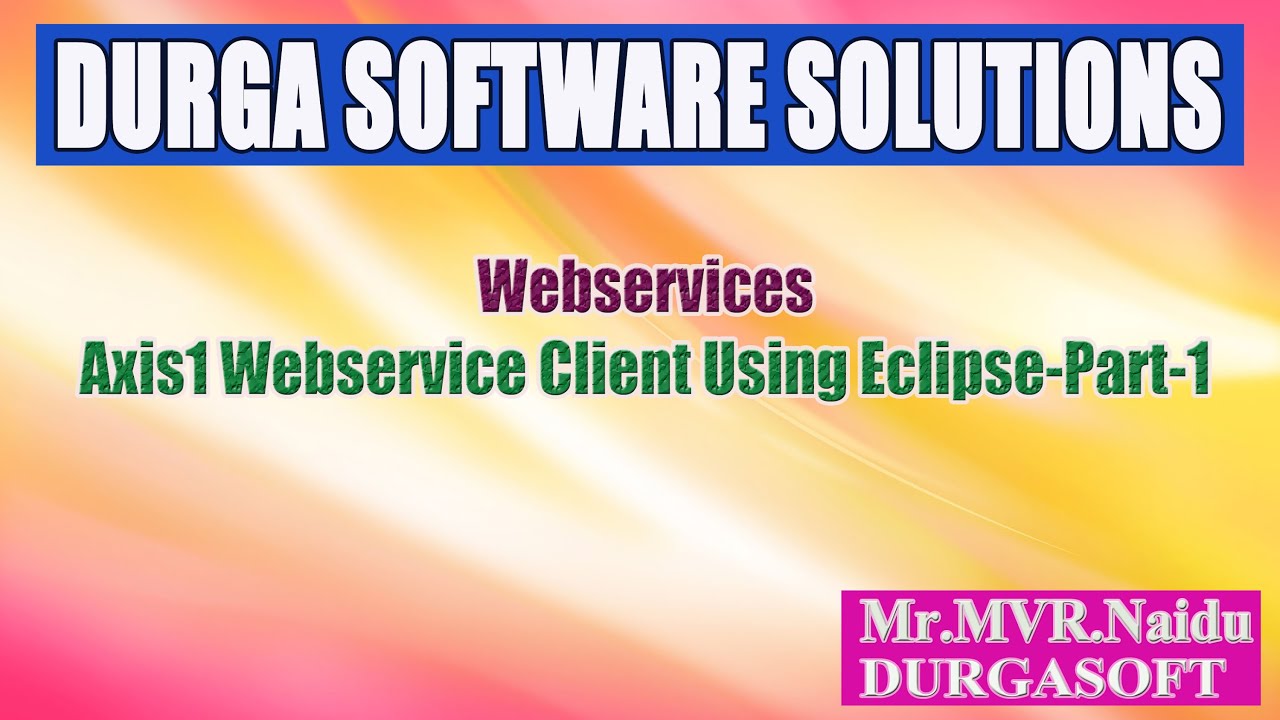 Webservices-Axis1 Webservice Client using Eclipse-Part 1