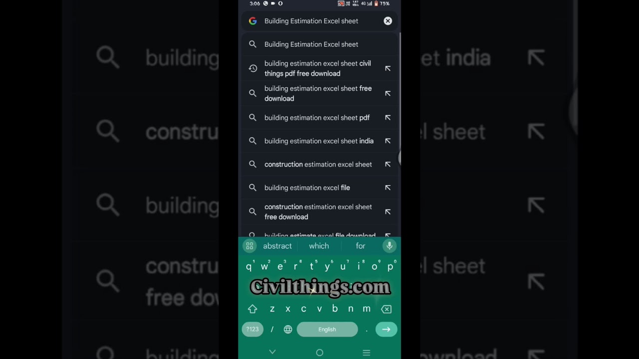 How to Download free Building Estimation Excel sheet | Building Estimation Using Excel #shorts