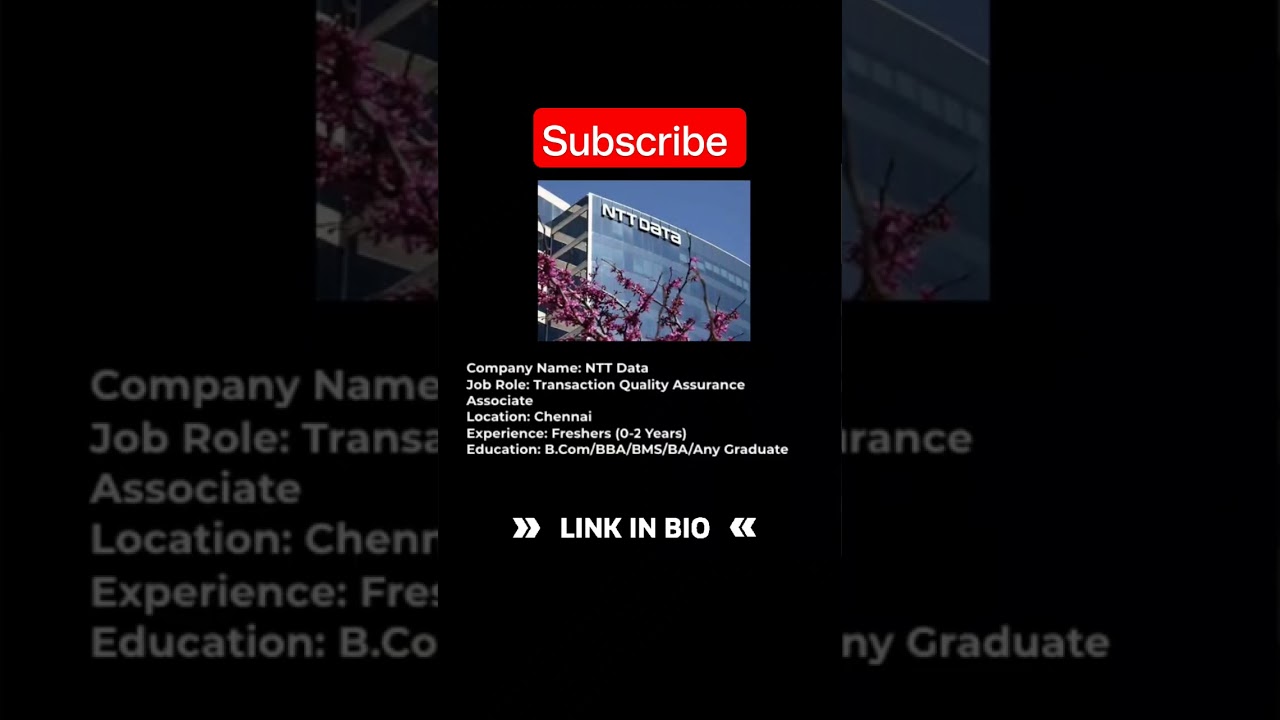 NTT DATA is hiring #nttdata #hiring #hiringimmediately #hiringalert #jobsearch #jobs #opening