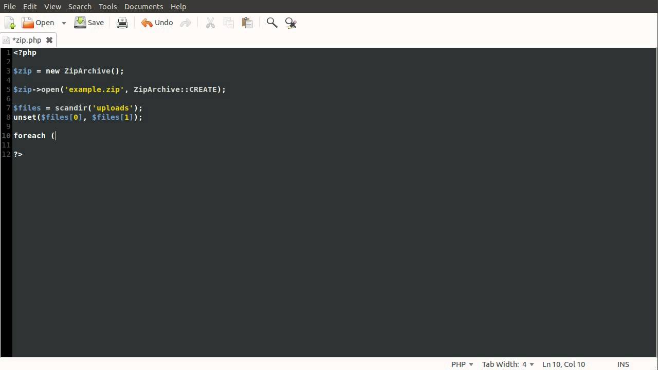 PHP Tutorial: Creating .zip files [part 01]