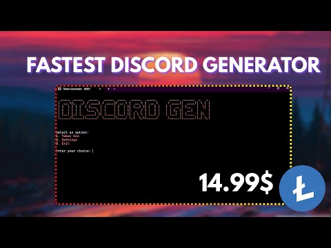 The BEST✨DISCORD TOKEN GENERATOR ✨On the MARKET!