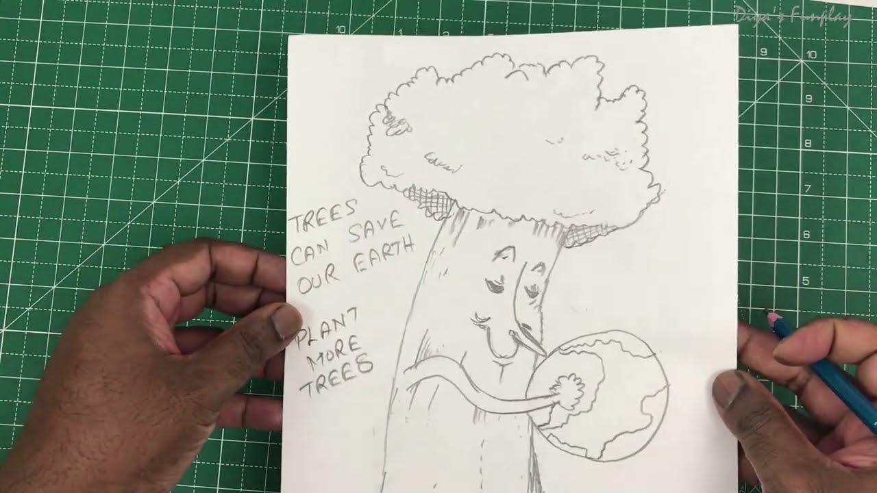 Earth day drawing | Earth day poster | Trees can save our Earth | Environment day drawing