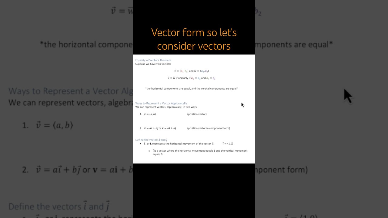 Component Form of a Vector