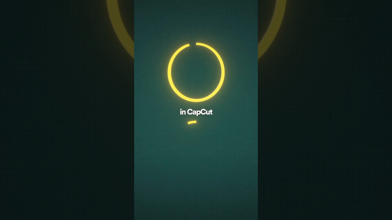 How to create circle animation in CapCut.