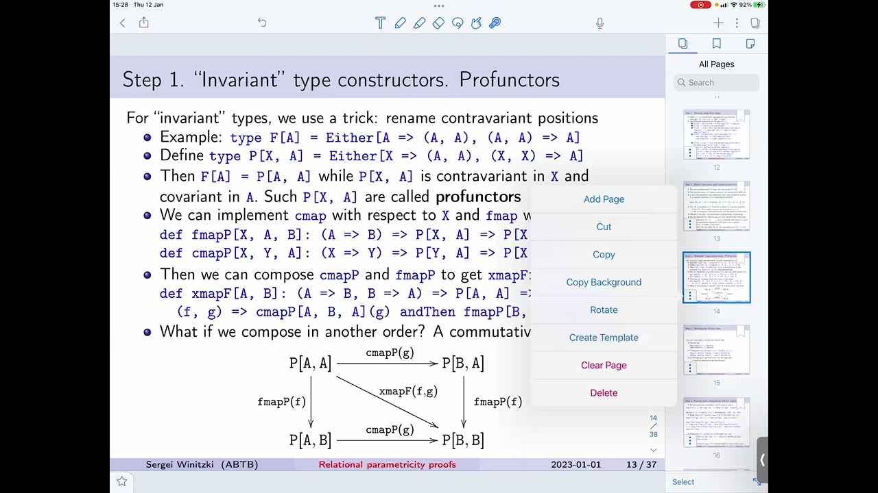 Relational parametricity. Lecture 2, part 1. Defining fmap and cmap