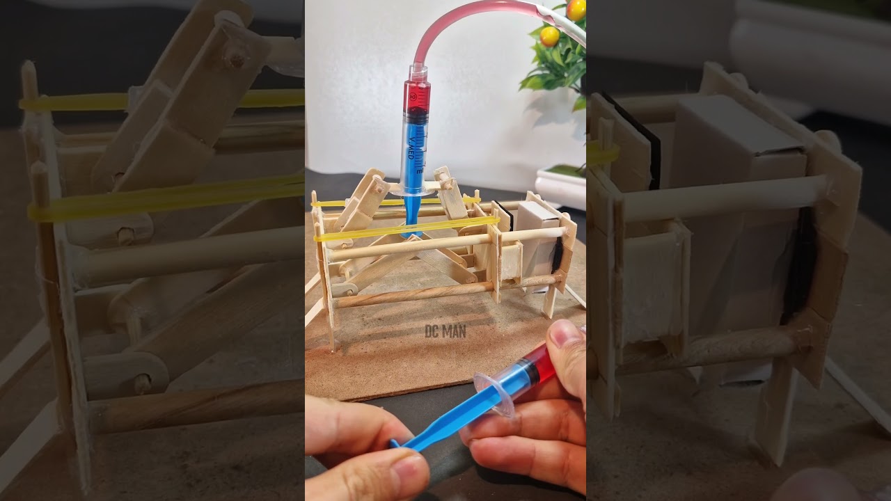 Plastic Injection Machine Clamping Mechanism | #dcgearmotor #techexperiments #dcmotor #diy