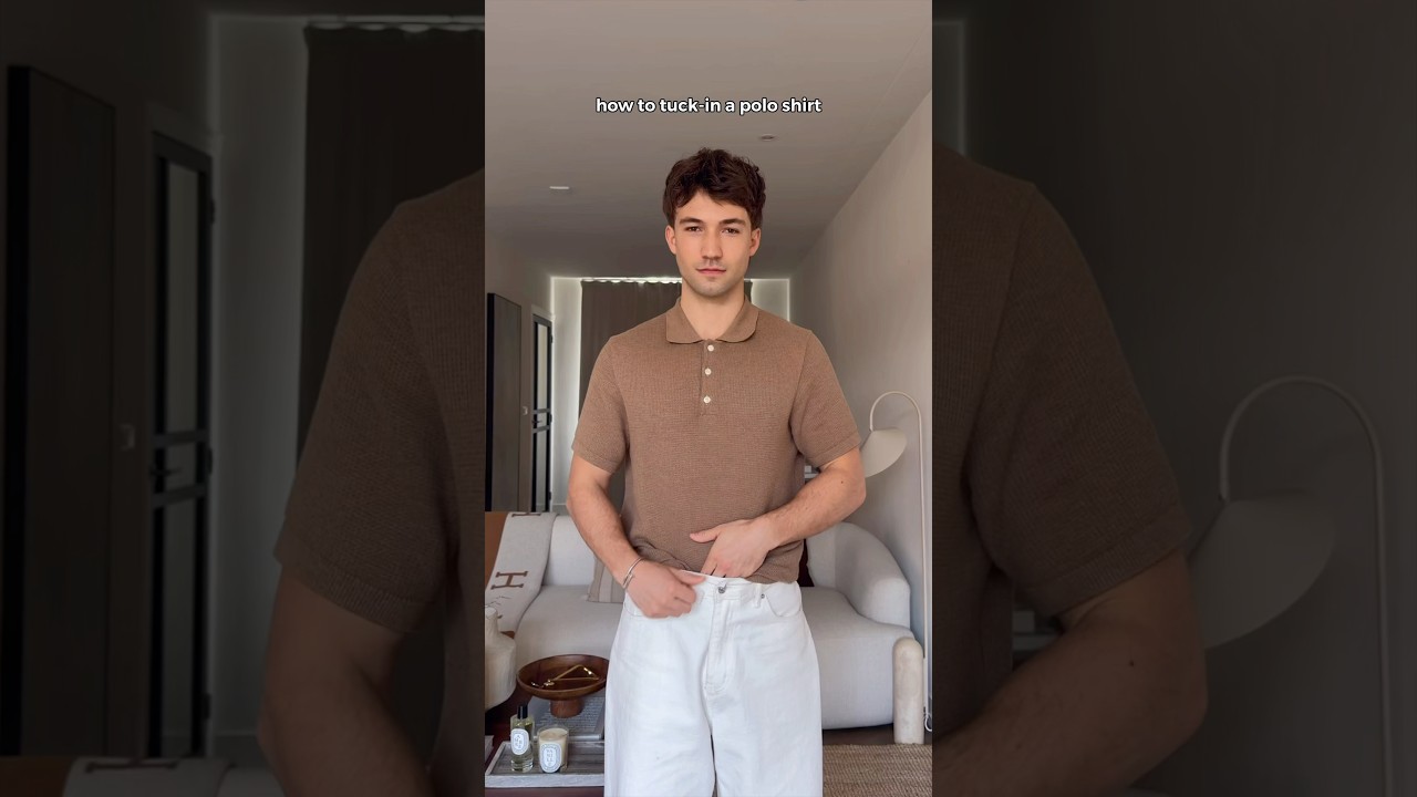 How to tuck-in your polo shirt (will stay all day) 👕🤯 | Subscribe for #shorts #styling