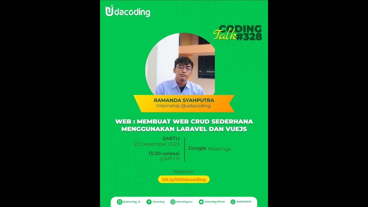 Coding Talk 328 - Membuat Web CRUD Sederhana menggunakan Laravel dan Vue JS