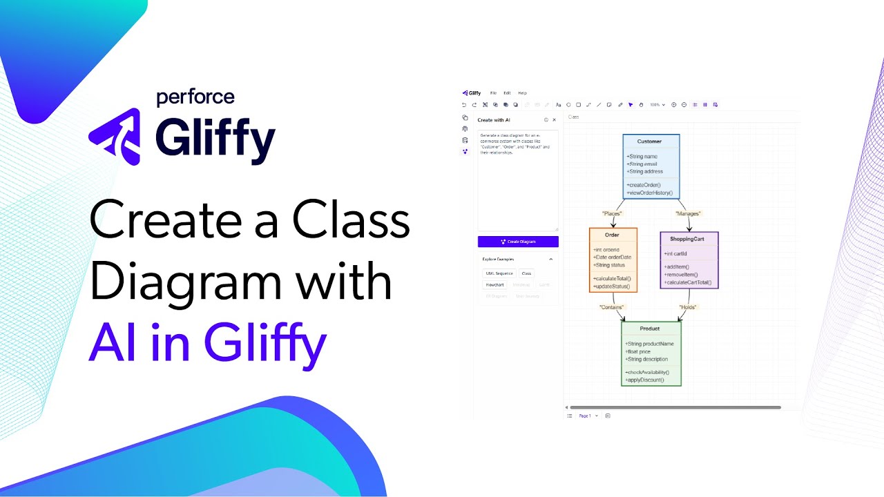 Create a Class Diagram with AI in Gliffy