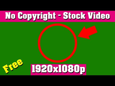 Blinking Red Circle with Arrow Green Screen - No Copyright, Stock Video Animations