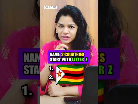 Name 2 Countries Starting with Letter 'Z' #shorts #countryquiz #quizgames #guessinggame #quiz #yt .