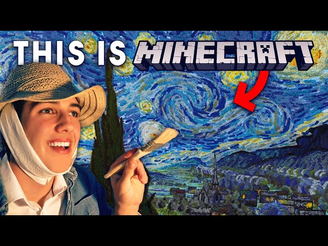 Minecraft Redditor replicates Starry Night in the game