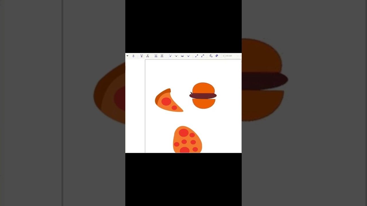 Vectorizing Fast Food | Vector Art | Speed Art  #shorts