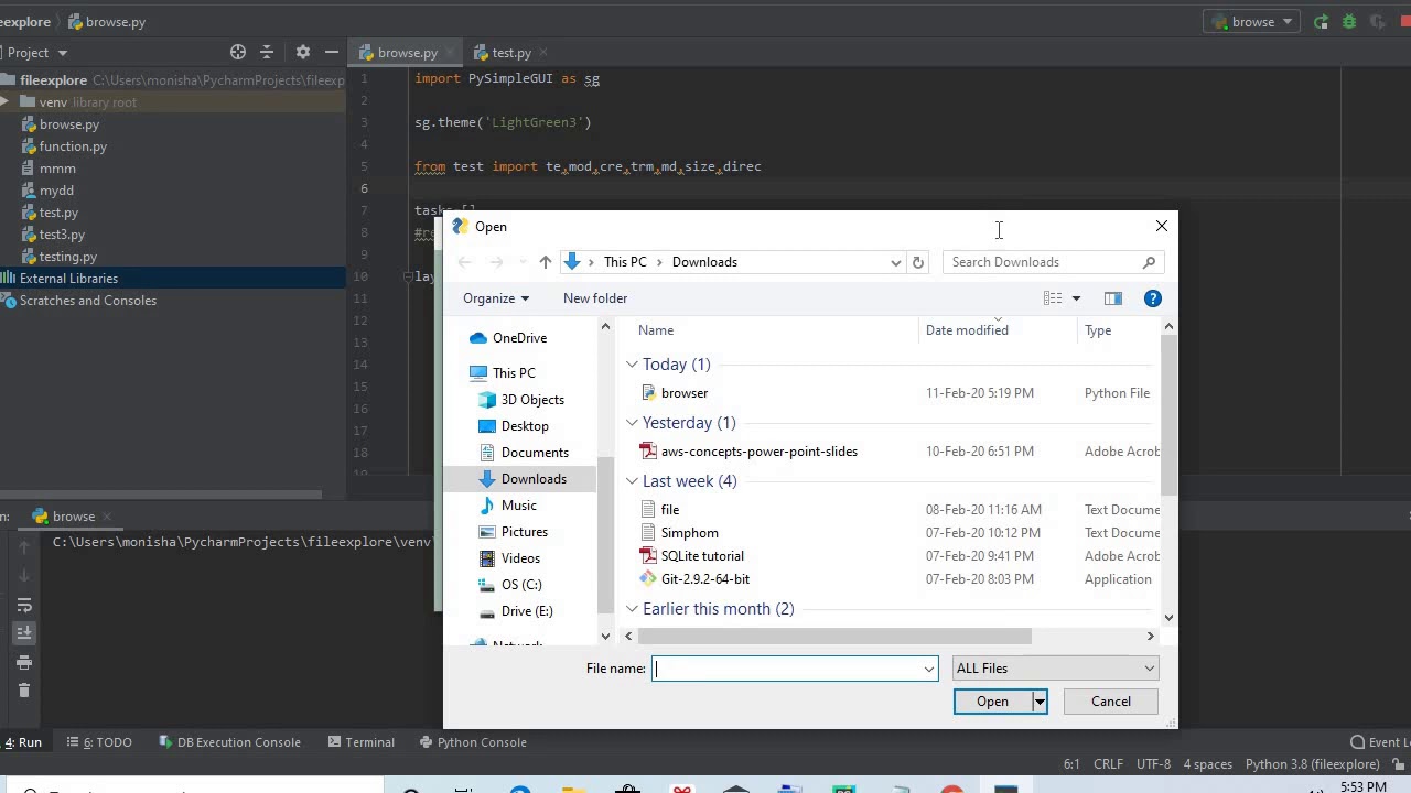PySimple GUI beginners level program (File Explorer GUI) #python #pysimplegui