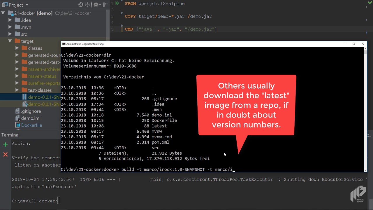 Packaging your .jar or .war files into a Docker container | Docker & Java