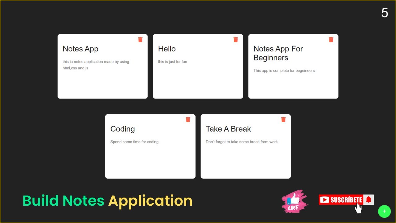 Build a Simple Notes App with HTML, CSS & JavaScript: Step-by-Step Tutorial!