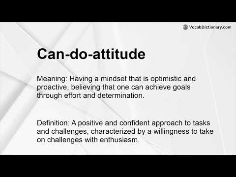 Can-do-attitude Meaning