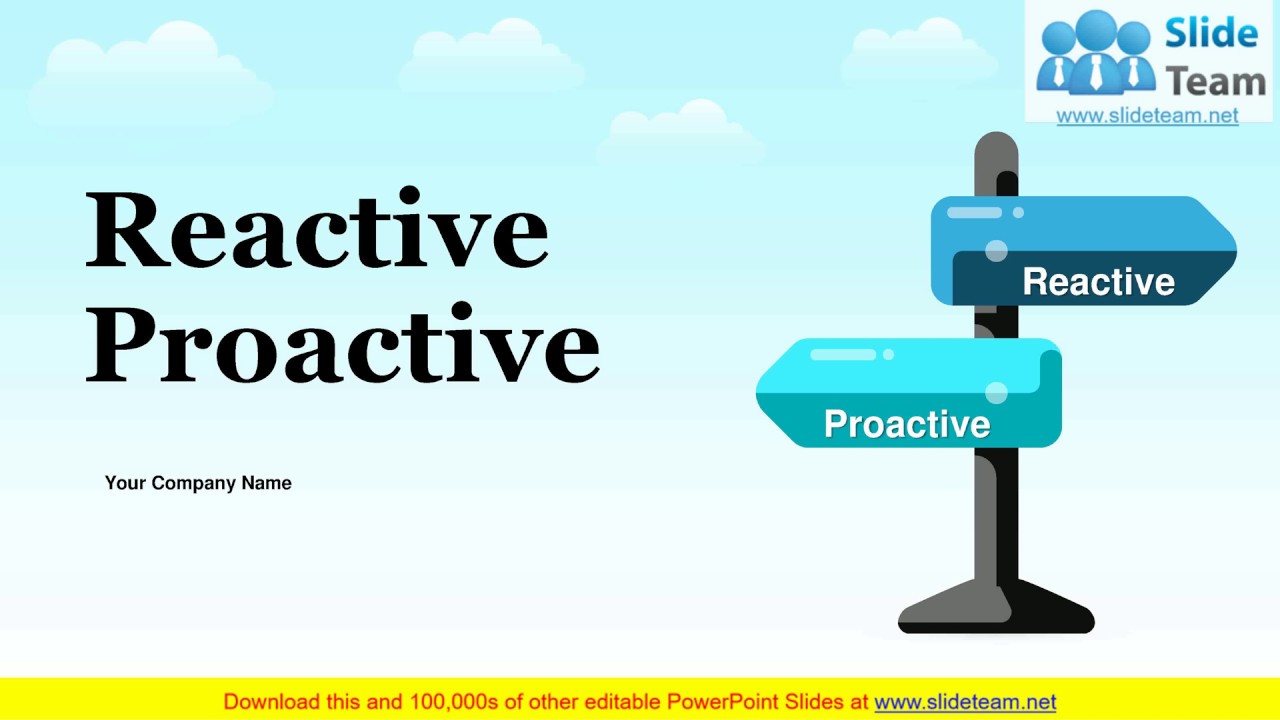 Reactive Proactive Table Showing Attributes Comparison Direction Icon Attribute