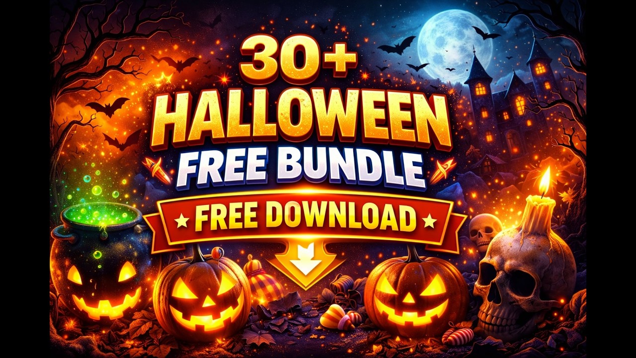 Free 30+ Halloween Bundle | Instant Download Spooky Designs