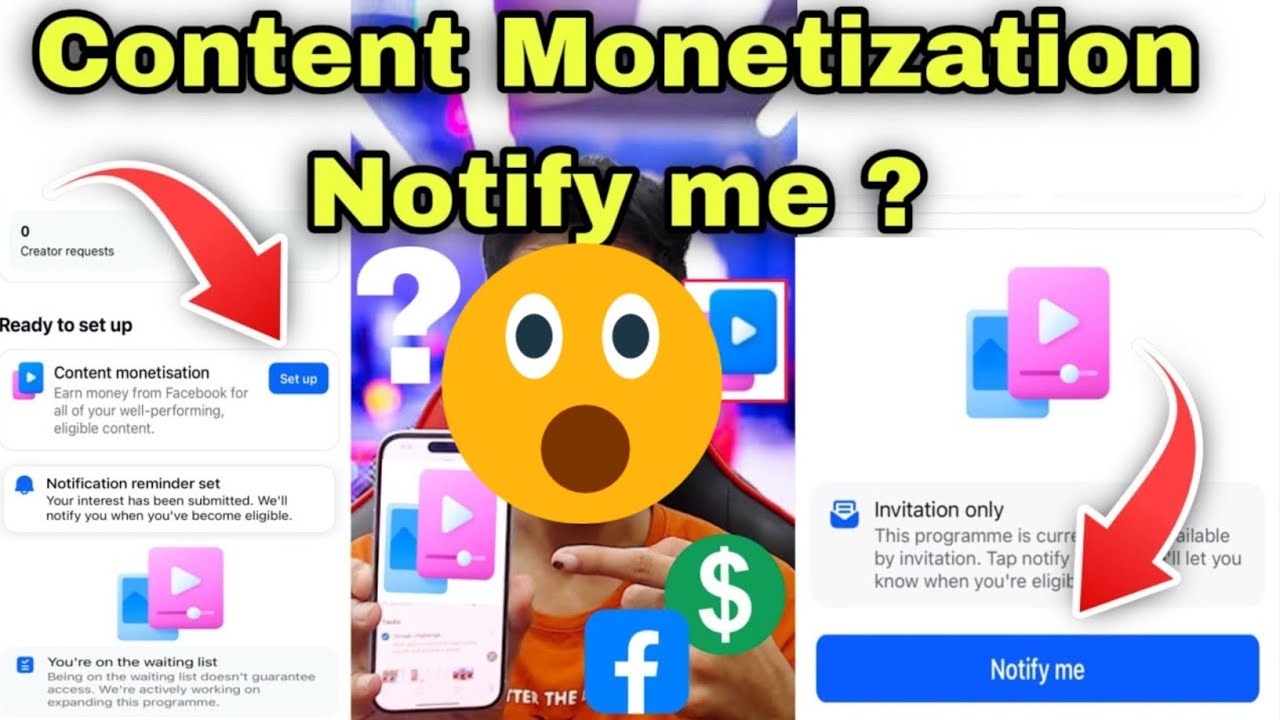 notify me facebook 🤑 content monetization notify me 😍 facebook new update 🤔 facebook monetization