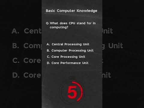 What does CPU stand for in computing?