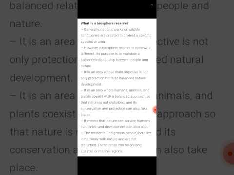 What is Biosphere reserve?
