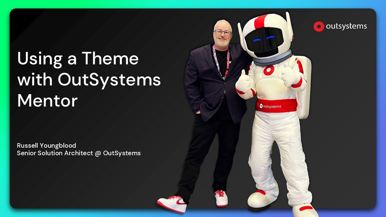 Using a Theme when Creating an Application with OutSystems ODC Mentor