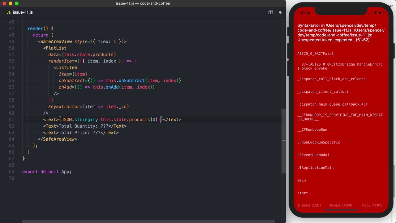 Sum of Items in a React Native FlatList