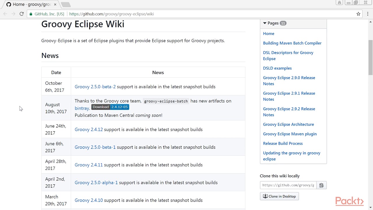 Introduction to JVM Languages – Installing the Groovy Eclipse Plugin | packtpub.com