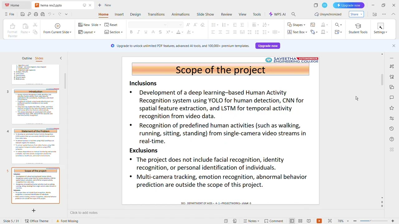 Human Activity Recognition Using Deep Learning Models